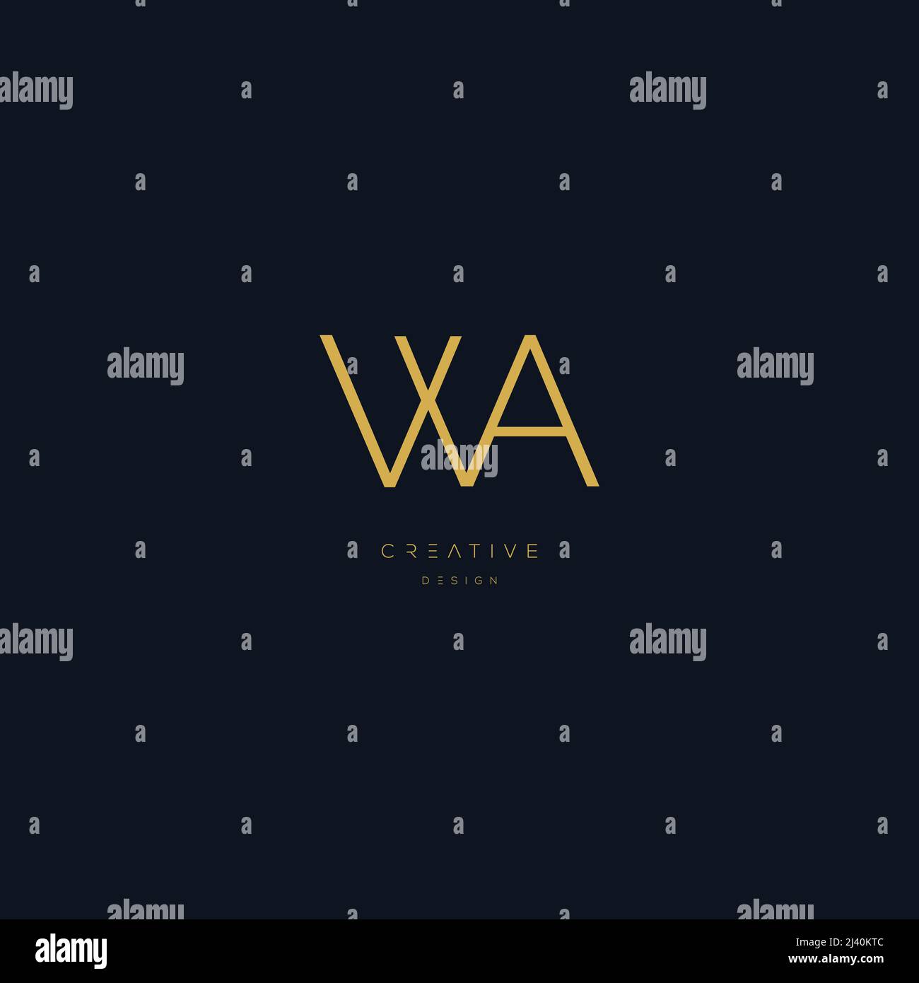 Alphabet initial letter icon logo WA Stock Vector Image & Art - Alamy