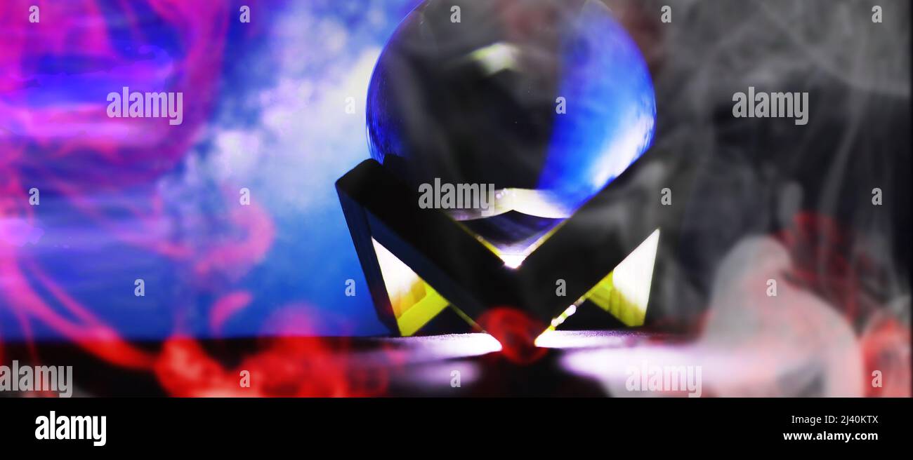 Milky way in magic sphere,Fortune teller,mind power concept. magic ball ...