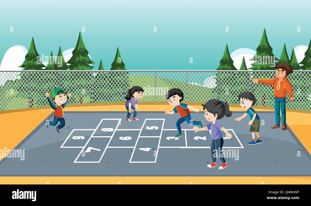 Hopscotch Game For Kids
