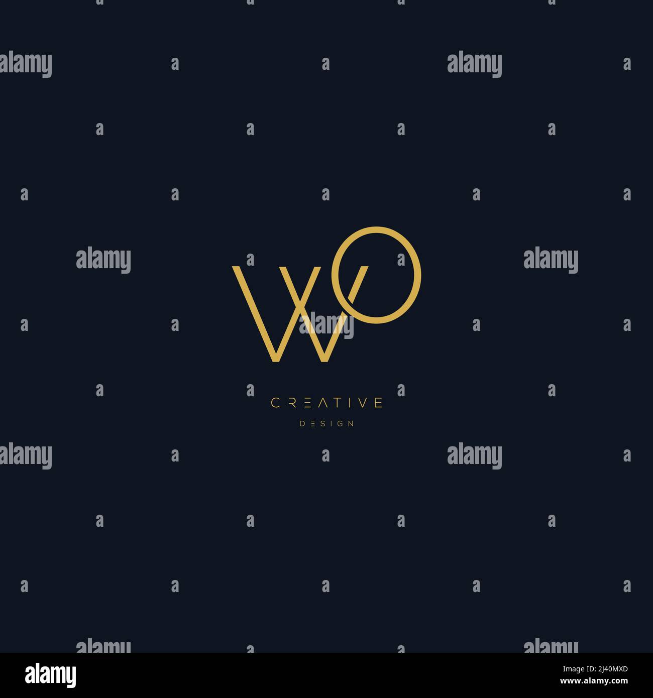 Alphabet initial letter icon logo WO Stock Vector Image & Art - Alamy