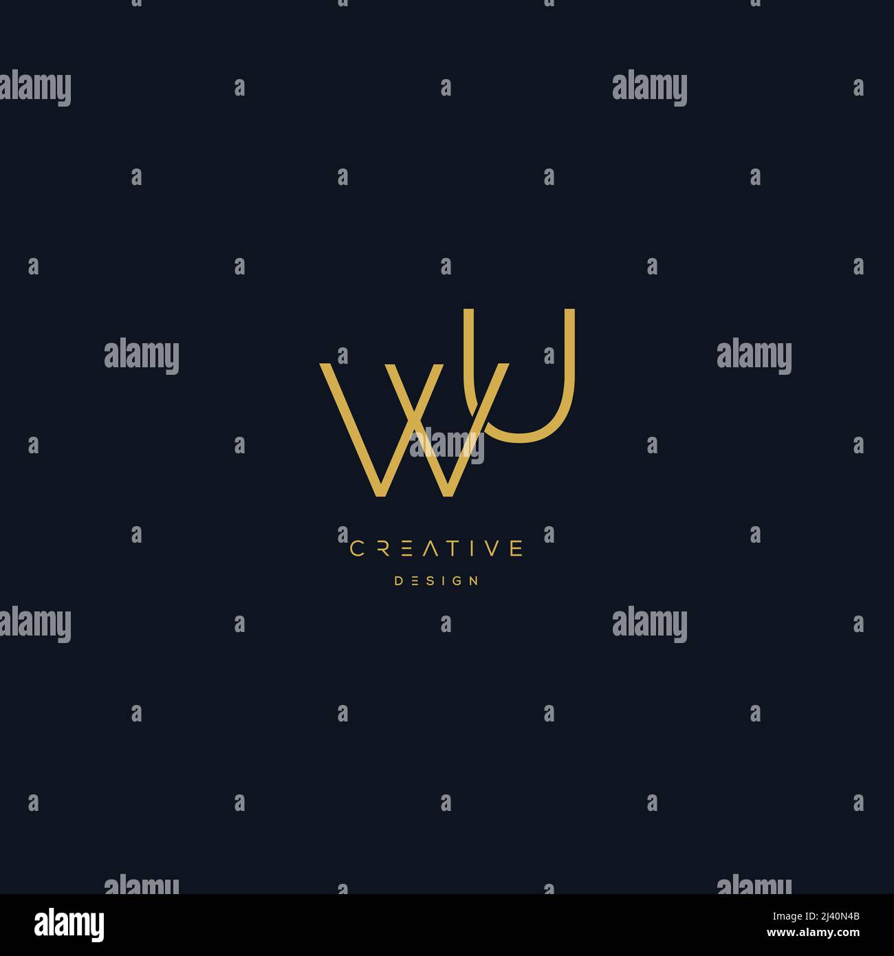 Alphabet initial letter icon logo WU Stock Vector Image & Art - Alamy