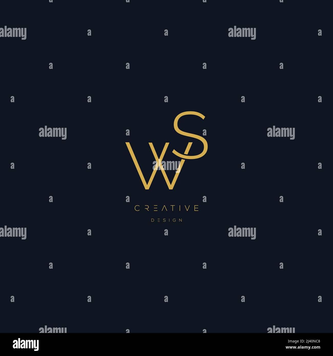 Ws letter design hi-res stock photography and images - Alamy