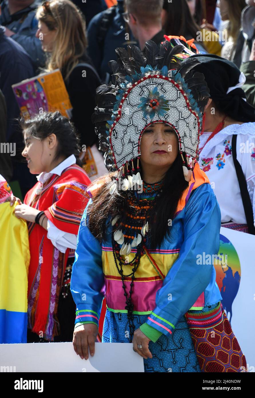 9th April 2022. London, England. London Extinction Rebellion Protest. A ...