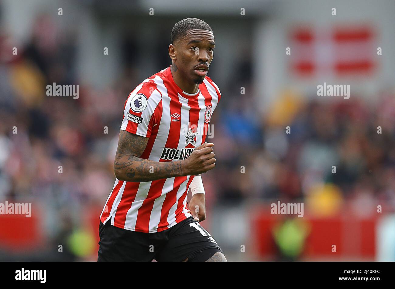 London, England, 10th April 2022. Ivan Toney of Brentford during the ...