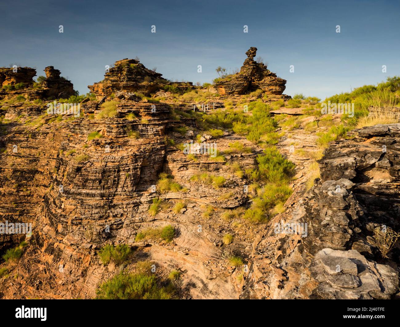 Rugged quartz sandstone and conglomerat karst outcrops of Mirima ...