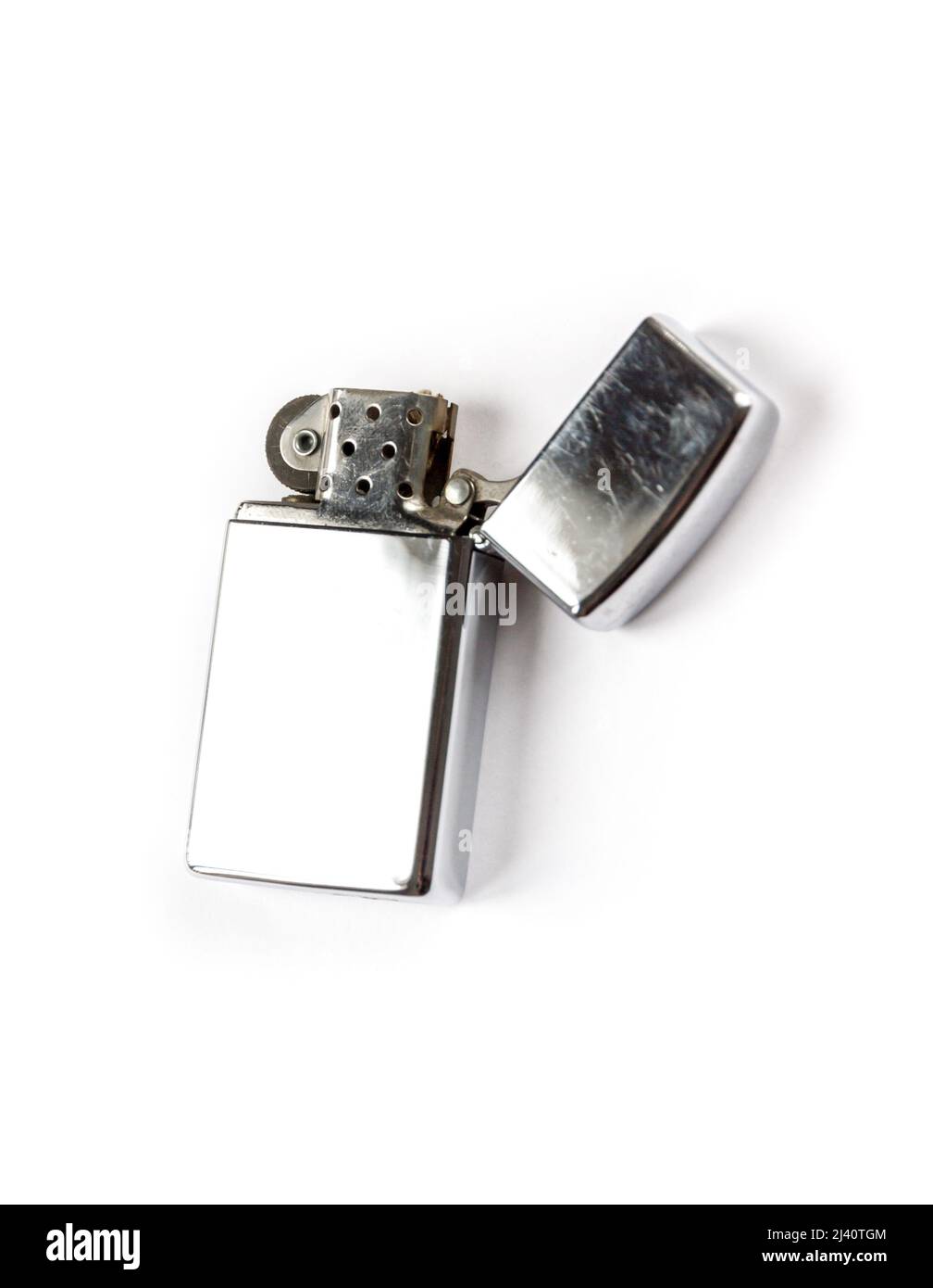 Old classic vintage lighter isolated on a white background Stock Photo ...