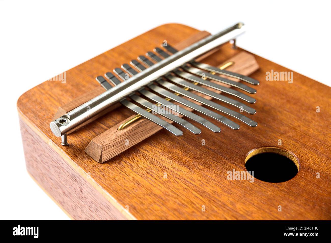 Traditional wooden kalimba isolated on white background Stock Photo - Alamy