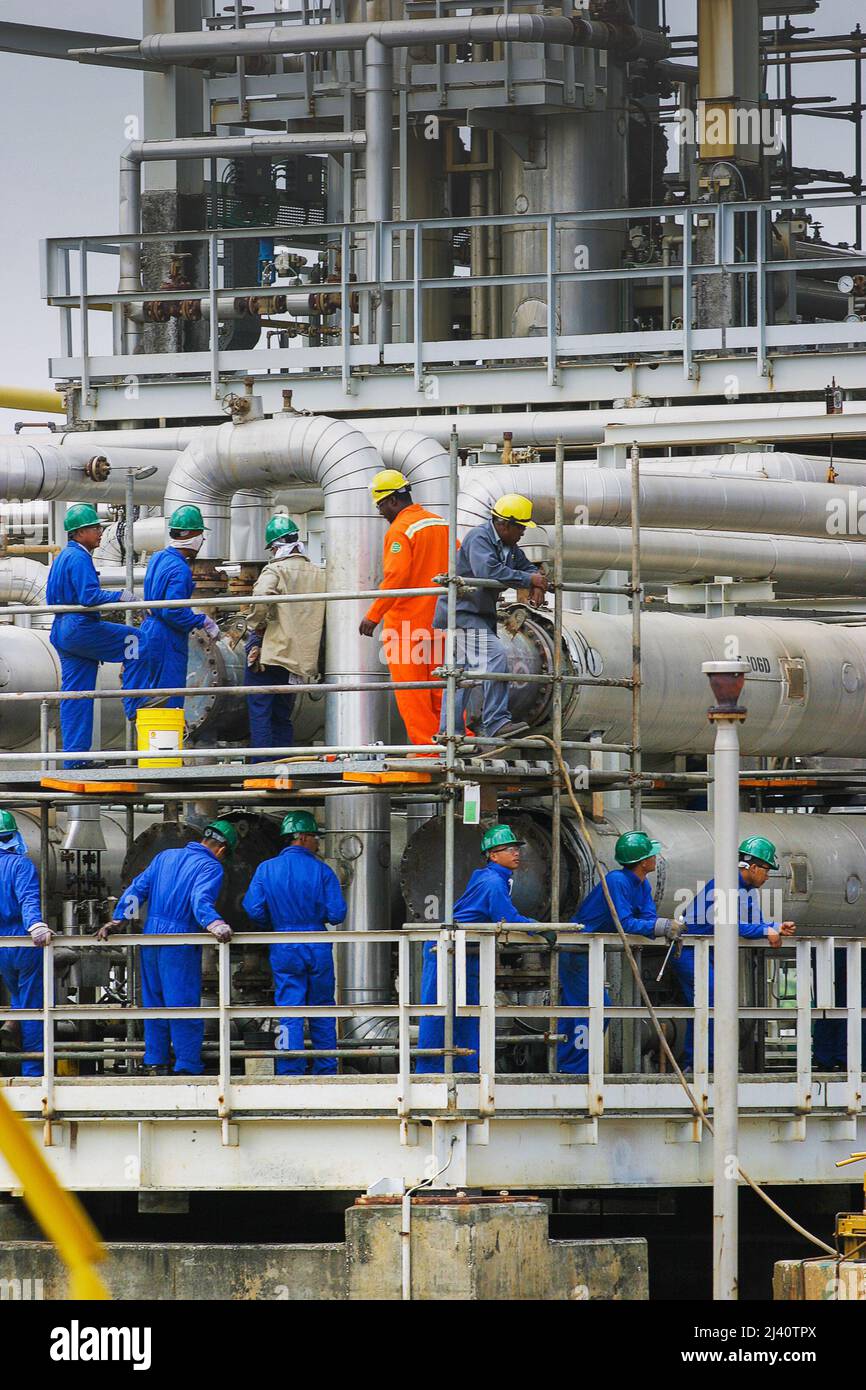 Surinam - the state oil refinery just outside Paramaribo Stock Photo ...