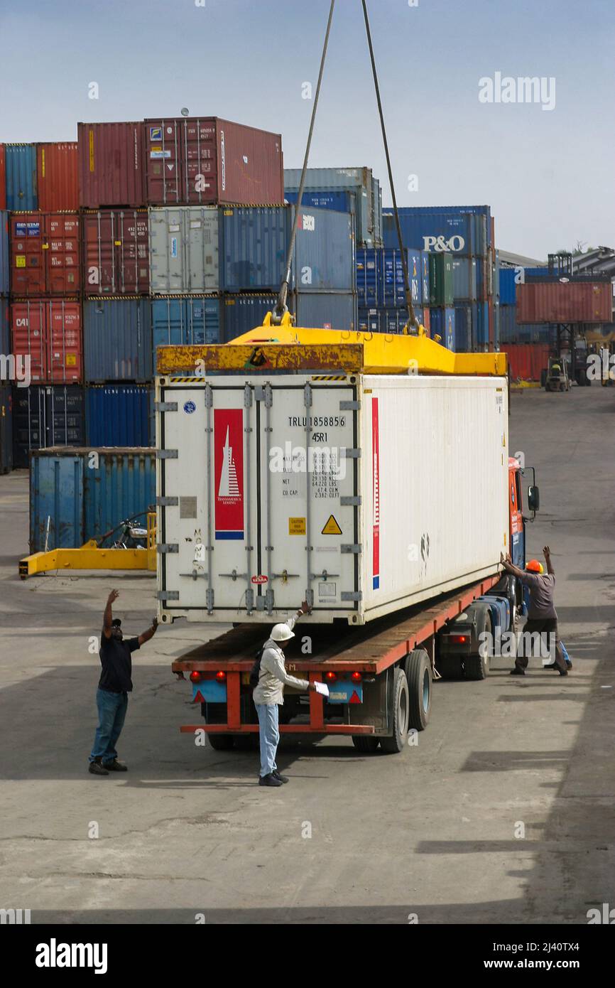 Surinam, Paramaribo - the port of Surinam is very important for export ...