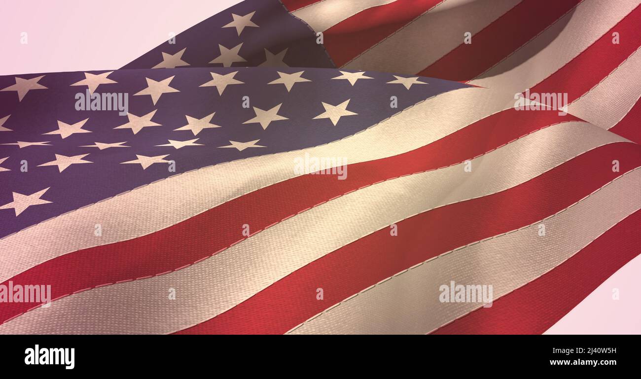 Close up of waving american flag background with copy space Stock Photo ...