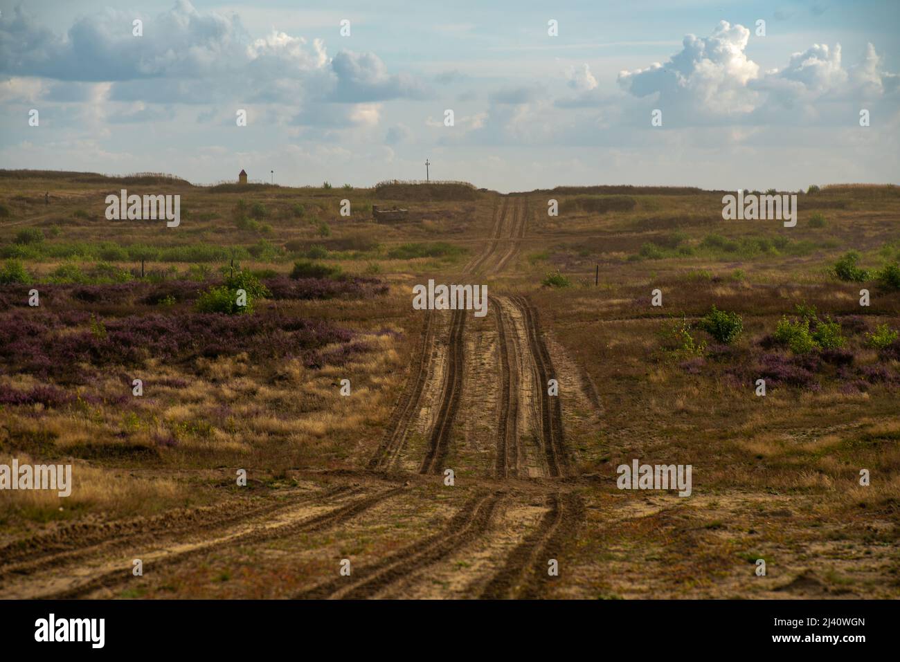 Road on tank range -Backplate Stock Photo - Alamy