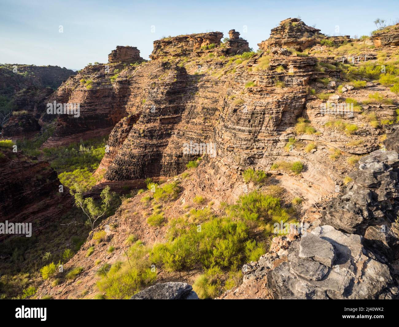 Rugged quartz sandstone and conglomerat karst outcrops of Mirima ...