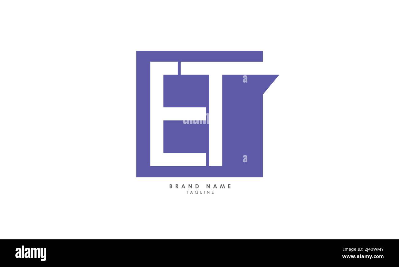 Alphabet letters Initials Monogram logo ET, TE, E and T Stock Vector ...