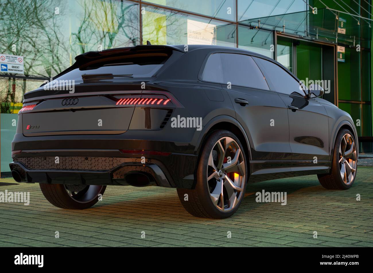 Audi RSQ8 on the road at sunset Stock Photo - Alamy