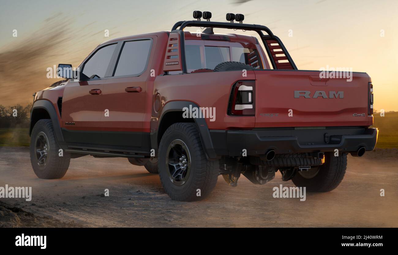 Ram 1500 TRX, Off-Road Performance Truck Stock Photo - Alamy