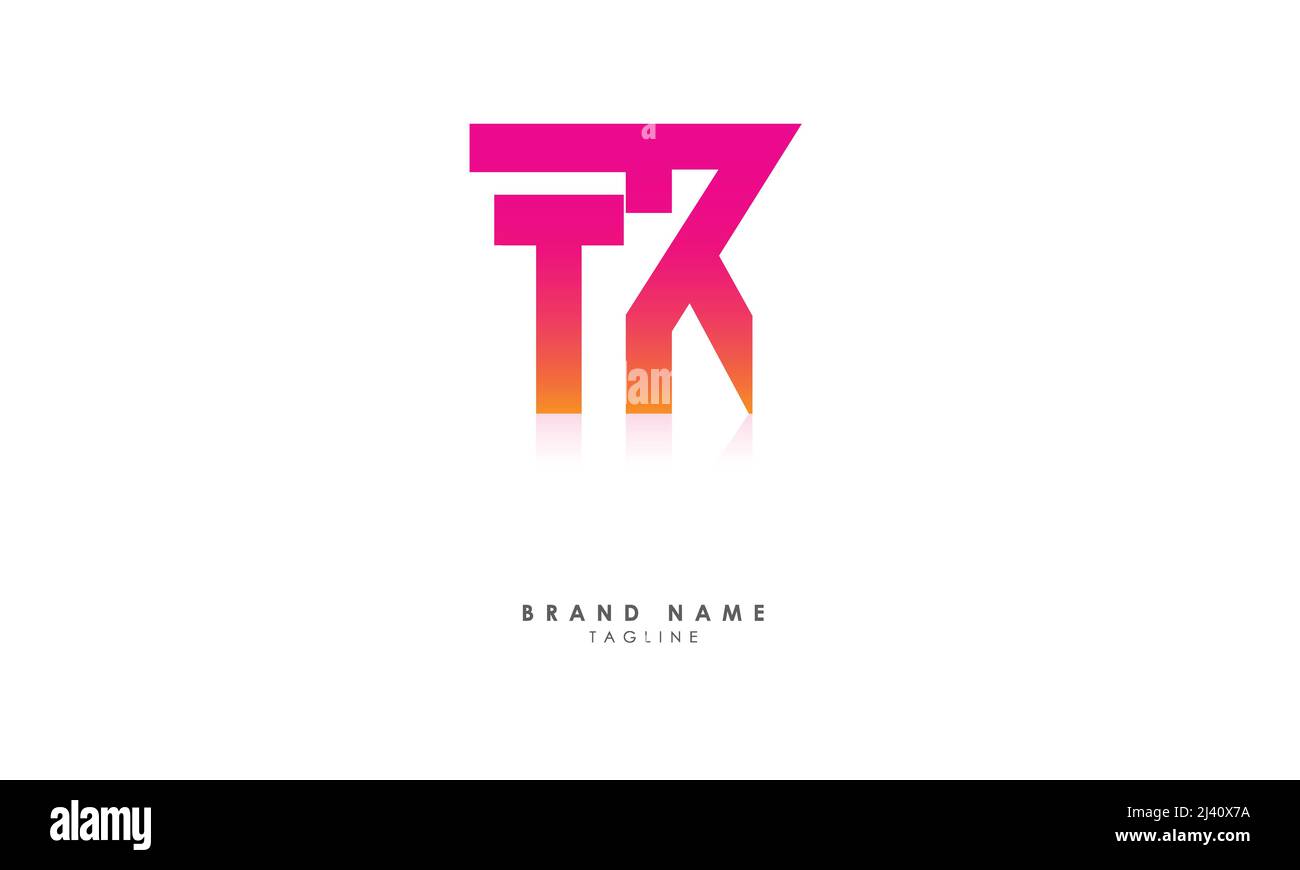 Alphabet letters Initials Monogram logo TK, KT, T and K Stock Vector ...