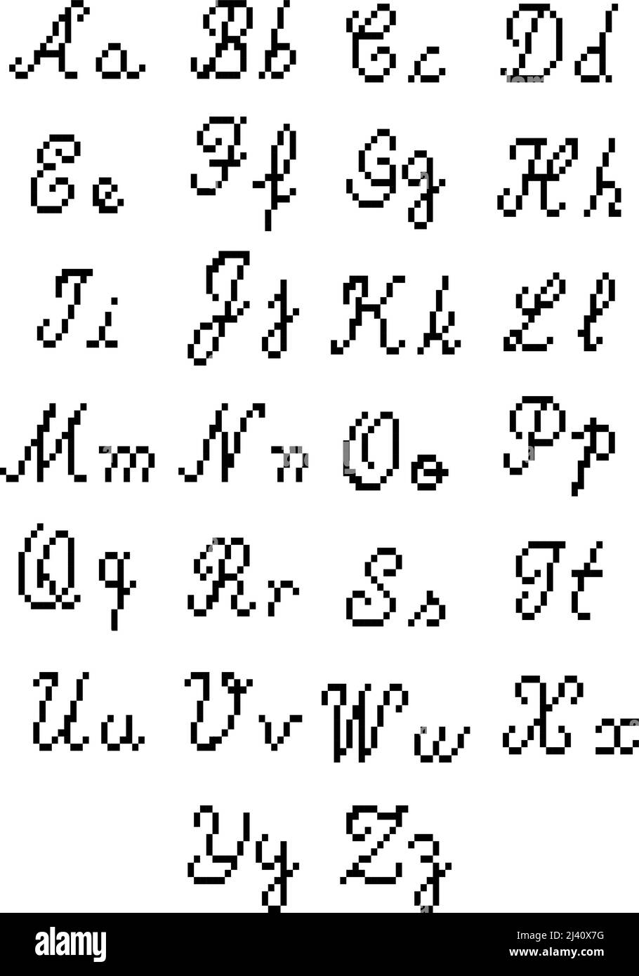 Pixel art game character Black and White Stock Photos & Images - Alamy