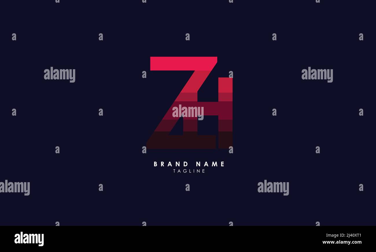 Alphabet letters Initials Monogram logo HZ, ZH, Z and H Stock Vector ...