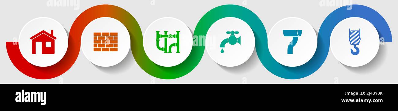 Home construction, building concept infographic vector template ...