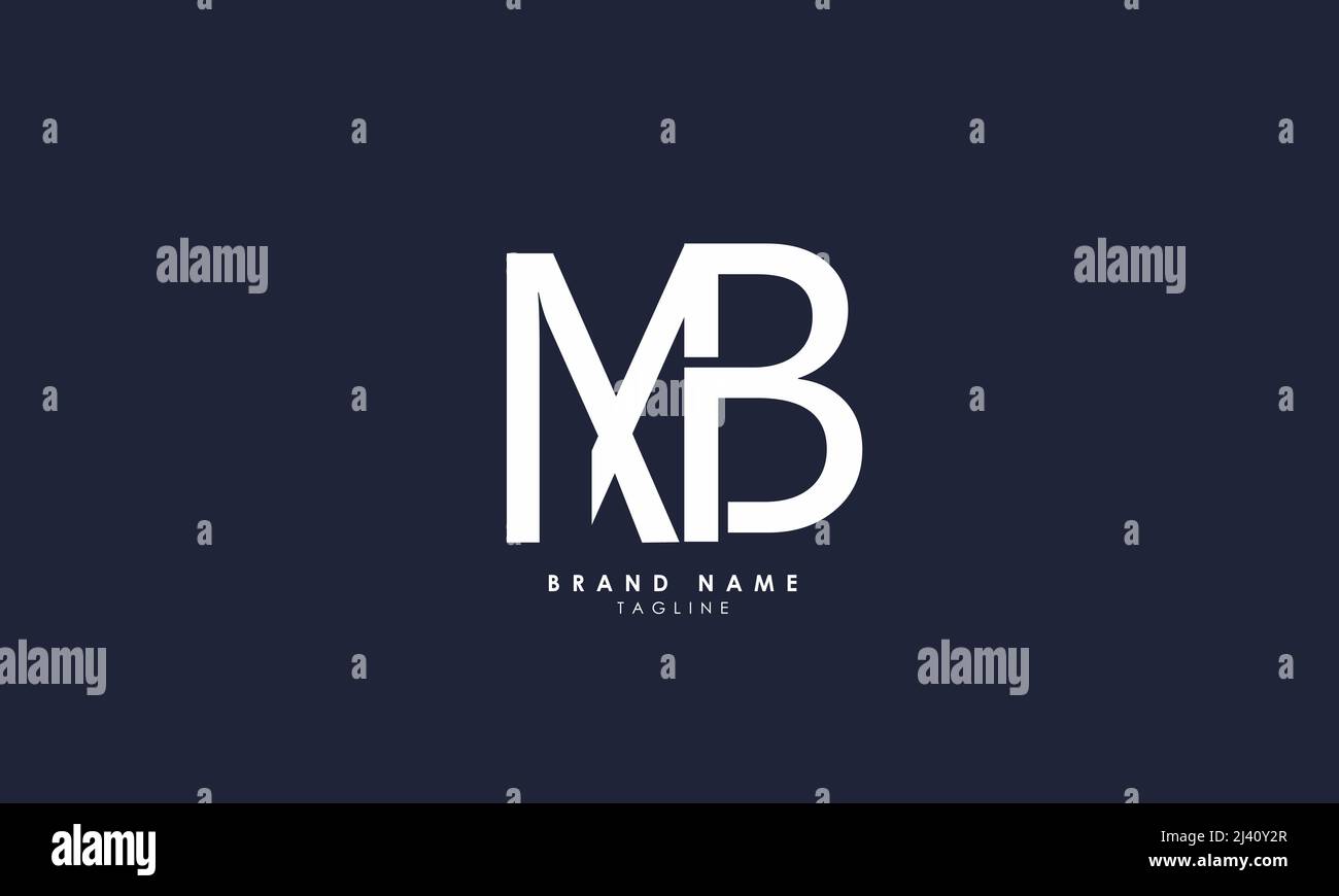 Alphabet letters Initials Monogram logo MB, BM, M and B Stock Vector ...