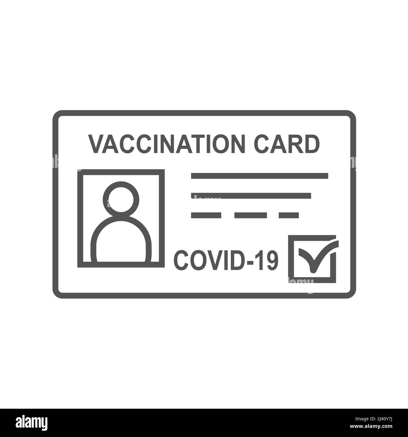 Vaccine passport icon. International vaccination certificate against ...