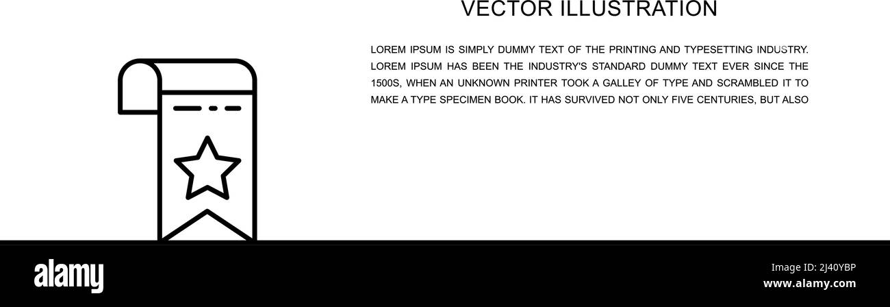 Vector bookmark, webpage marker one line icon. Continuous one line ...