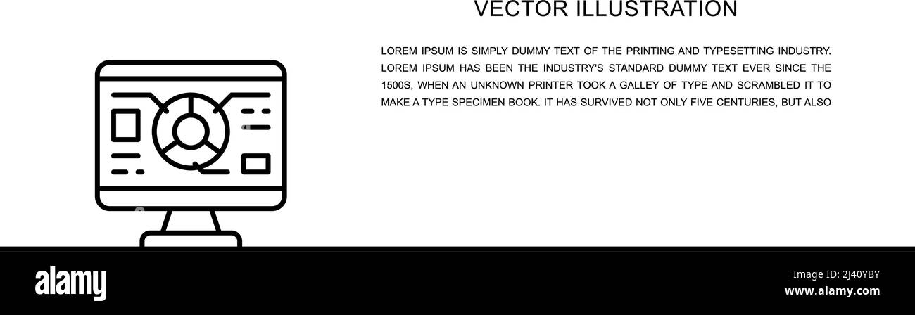 Vector graph diagram, programming, seo one line icon. Continuous one ...
