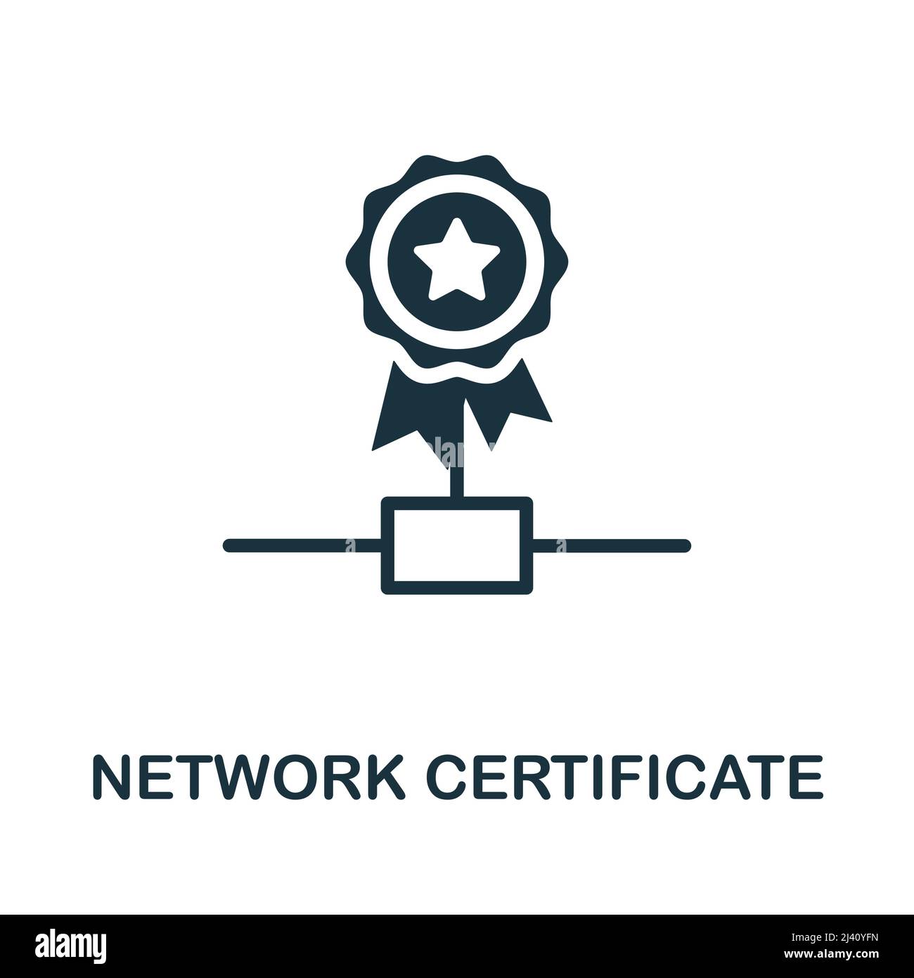 Network Certificate flat icon. Colored element sign from internet ... Network Certificate flat icon. Colored element sign from internet ...