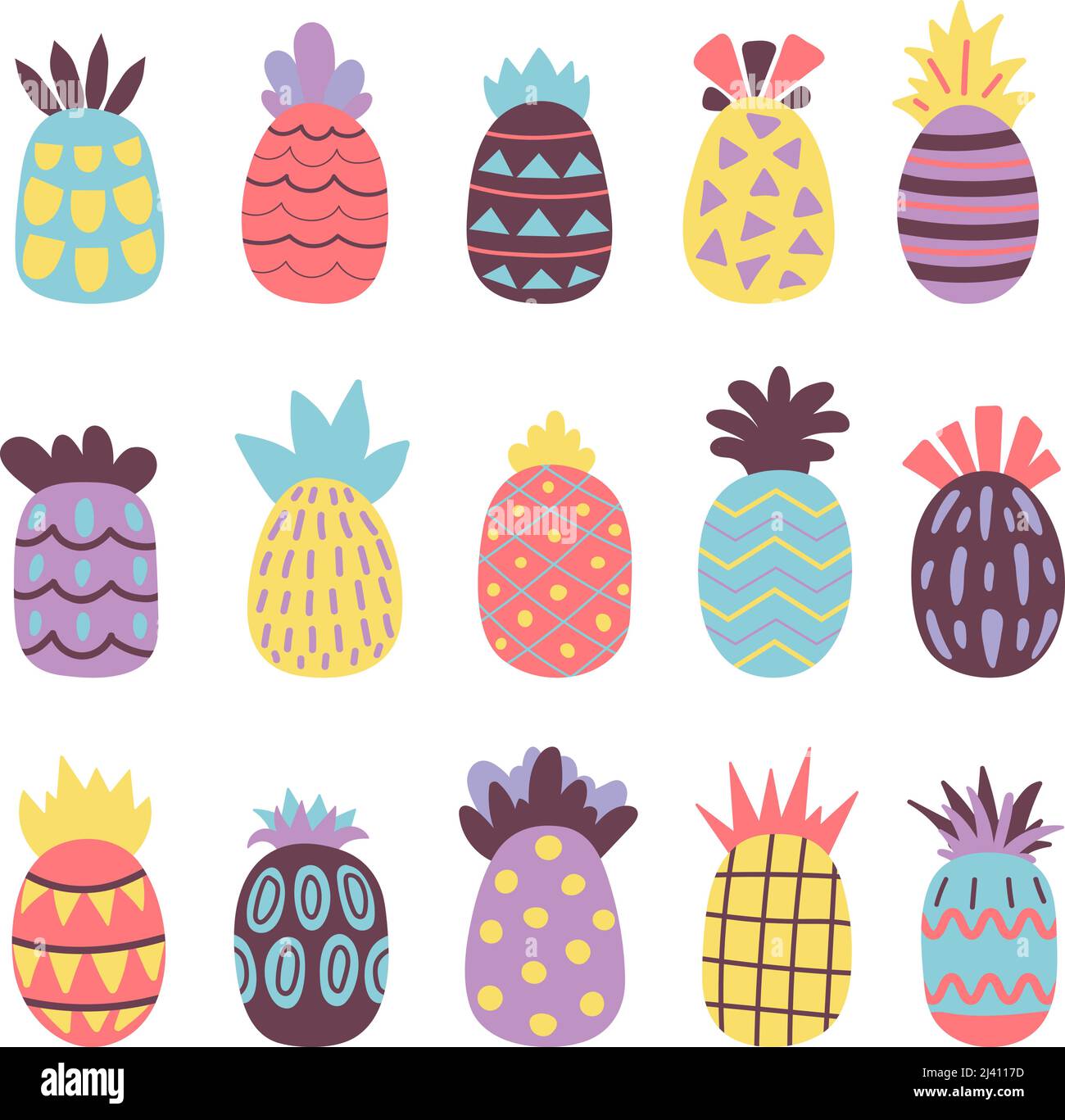 Abstract decorative pineapple. Contemporary design pineapples, modern ...