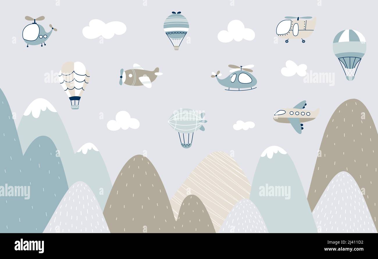 View over mountain top Stock Vector Images - Alamy