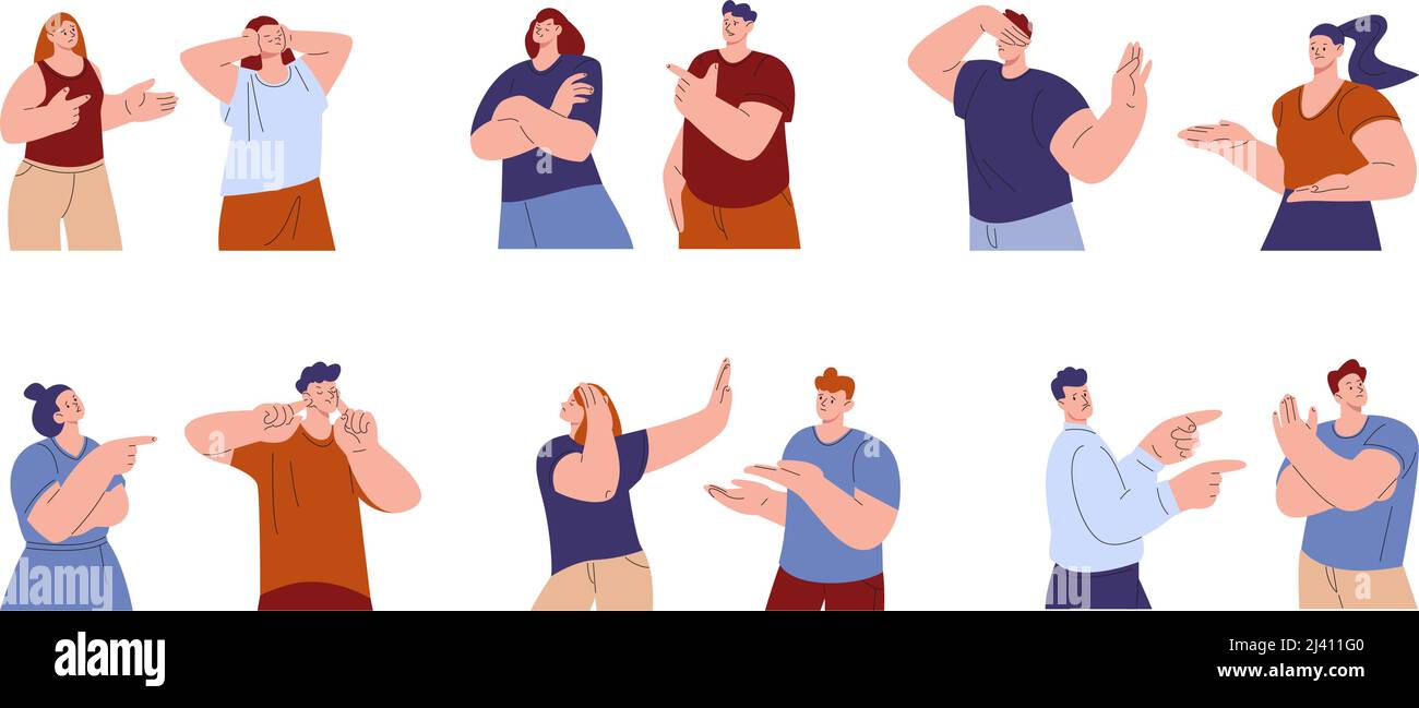 Cartoon man ignoring Cut Out Stock Images & Pictures - Alamy