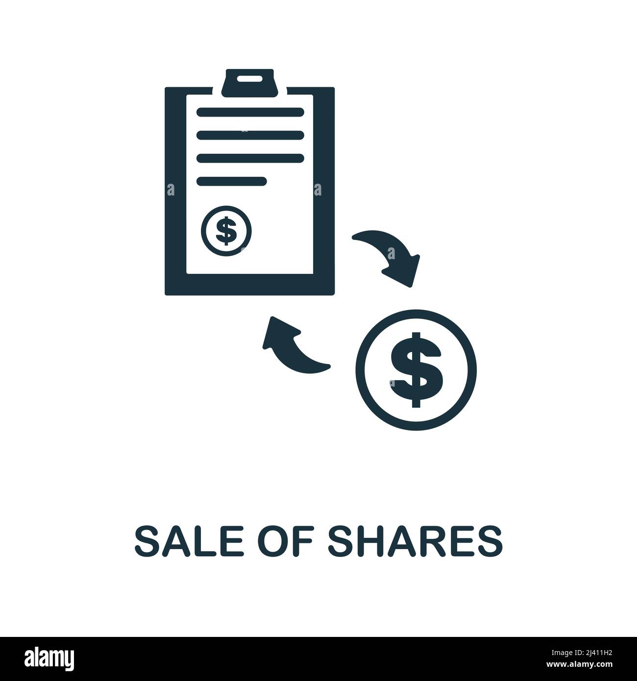Sale Of Shares icon. Monochrome simple Sale Of Shares icon for ...