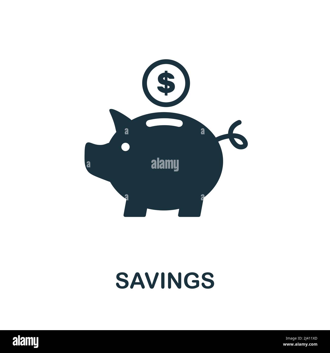 Savings icon. Monochrome simple Savings icon for templates, web design ...