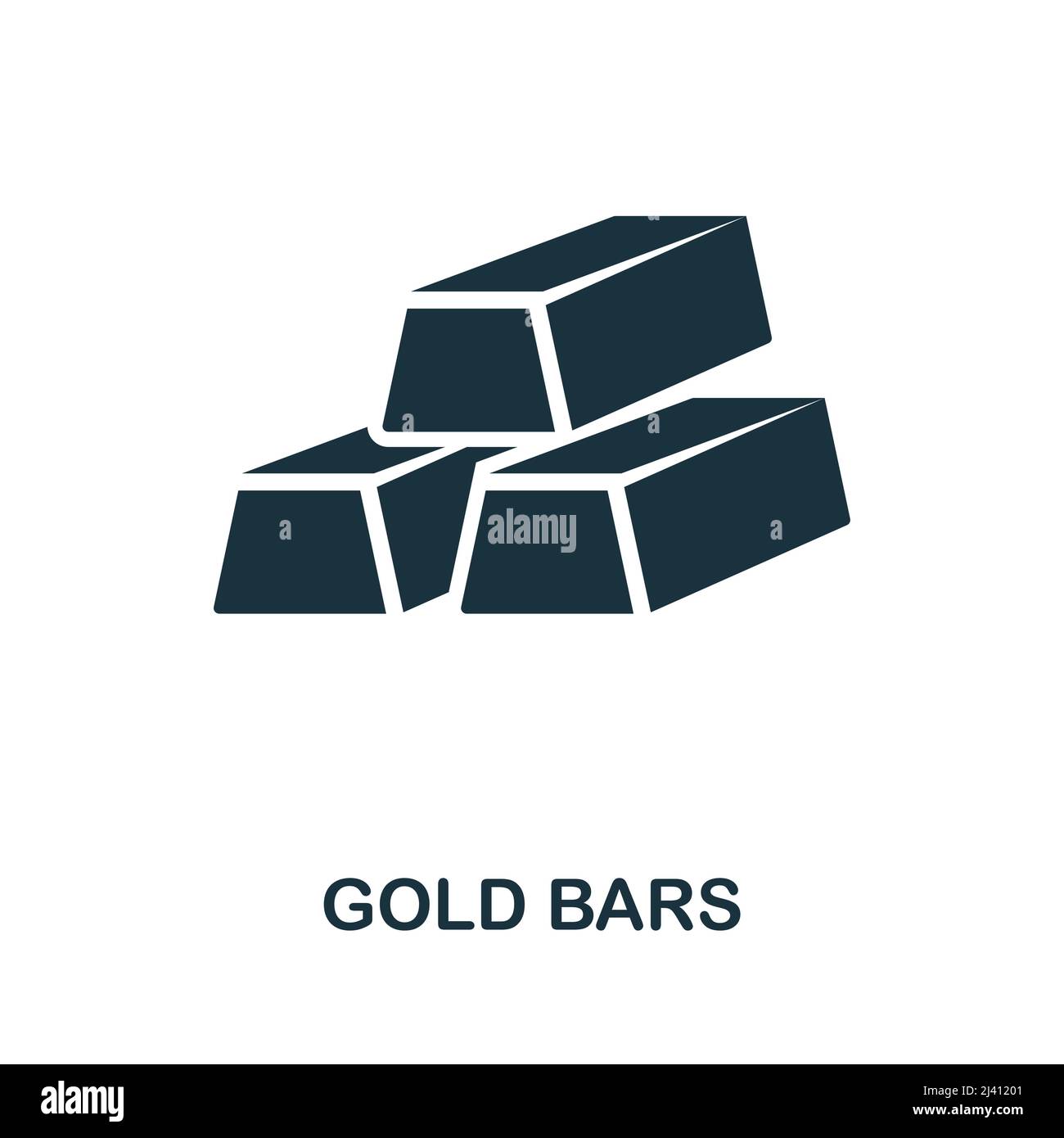Gold Bars icon. Monochrome simple Gold Bars icon for templates, web ...