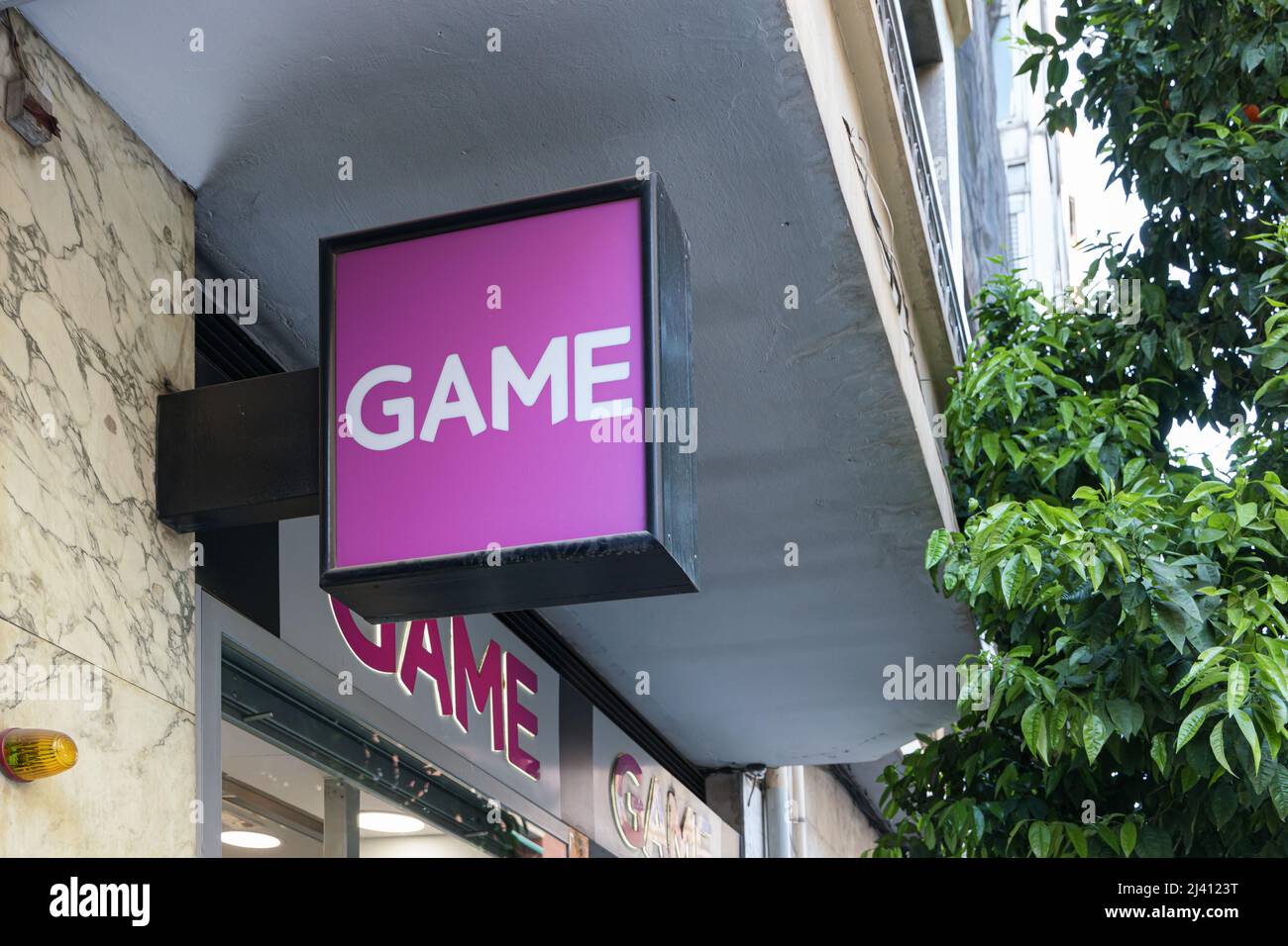 VALENCIA, SPAIN - APRIL 07, 2022: Game is a British video game retailer ...