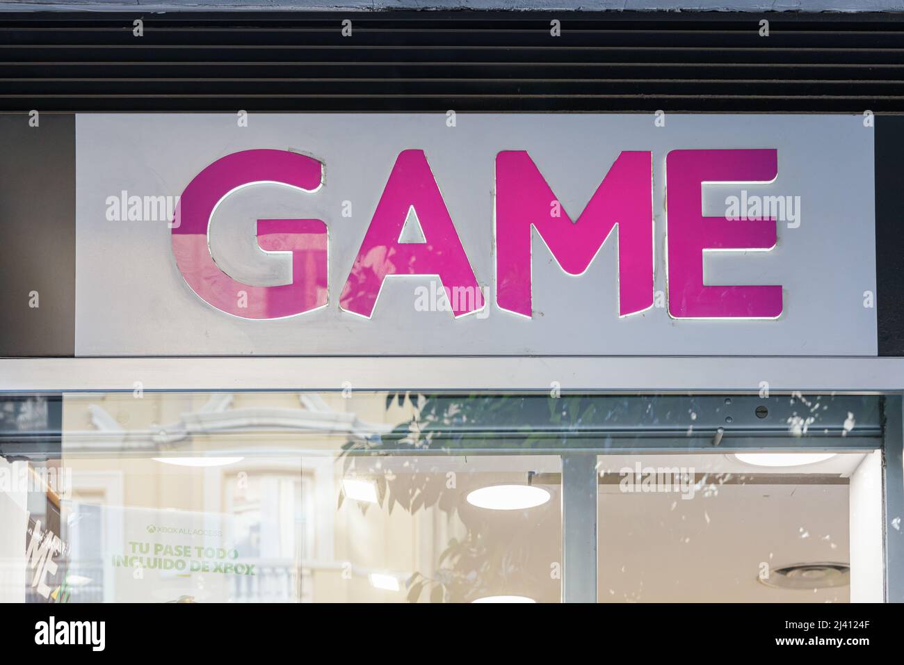 VALENCIA, SPAIN - APRIL 07, 2022: Game is a British video game retailer ...