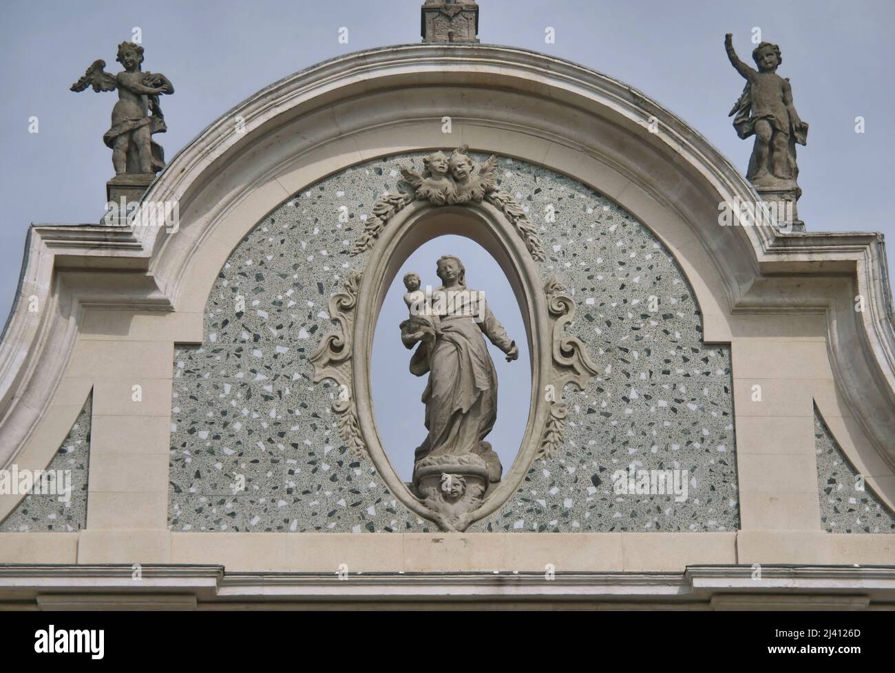 Facade of San Giorgio church, Treviolo, Bergamo, Lombardy, Italy Stock ...