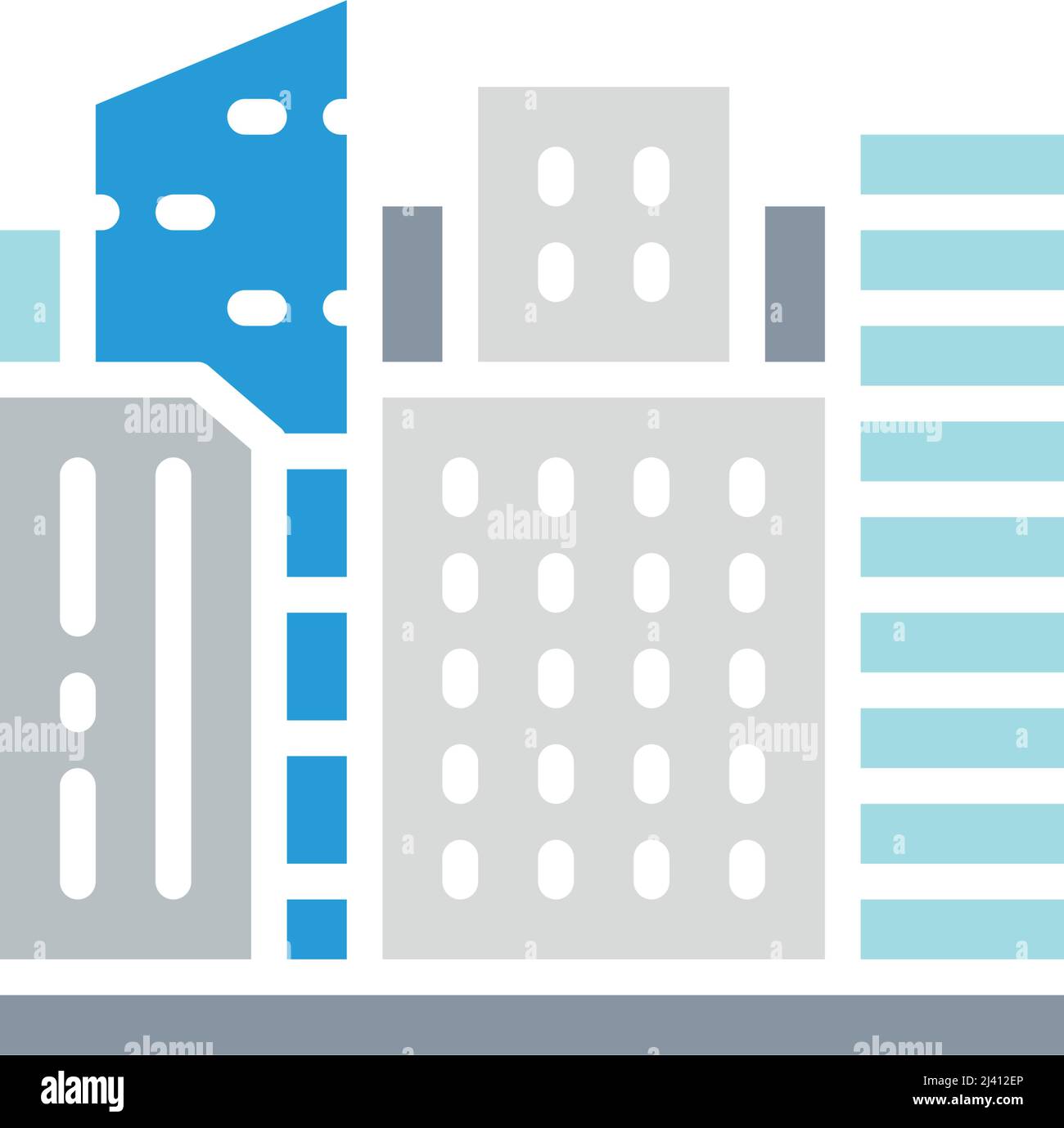 Vector big city, megapolis landscape white line icon. Symbol and sign ...