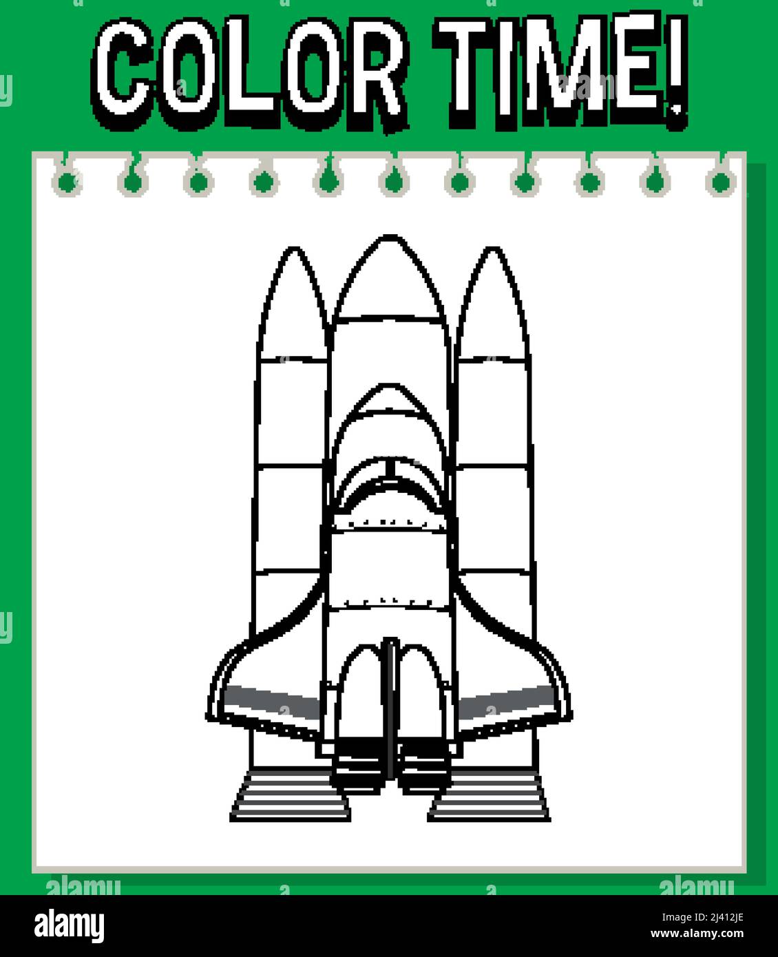 Worksheets template with color time! text illustration Stock Vector ...