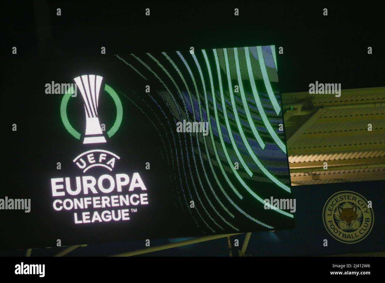 Europa Conference signage during the UEFA Europa Conference League ...