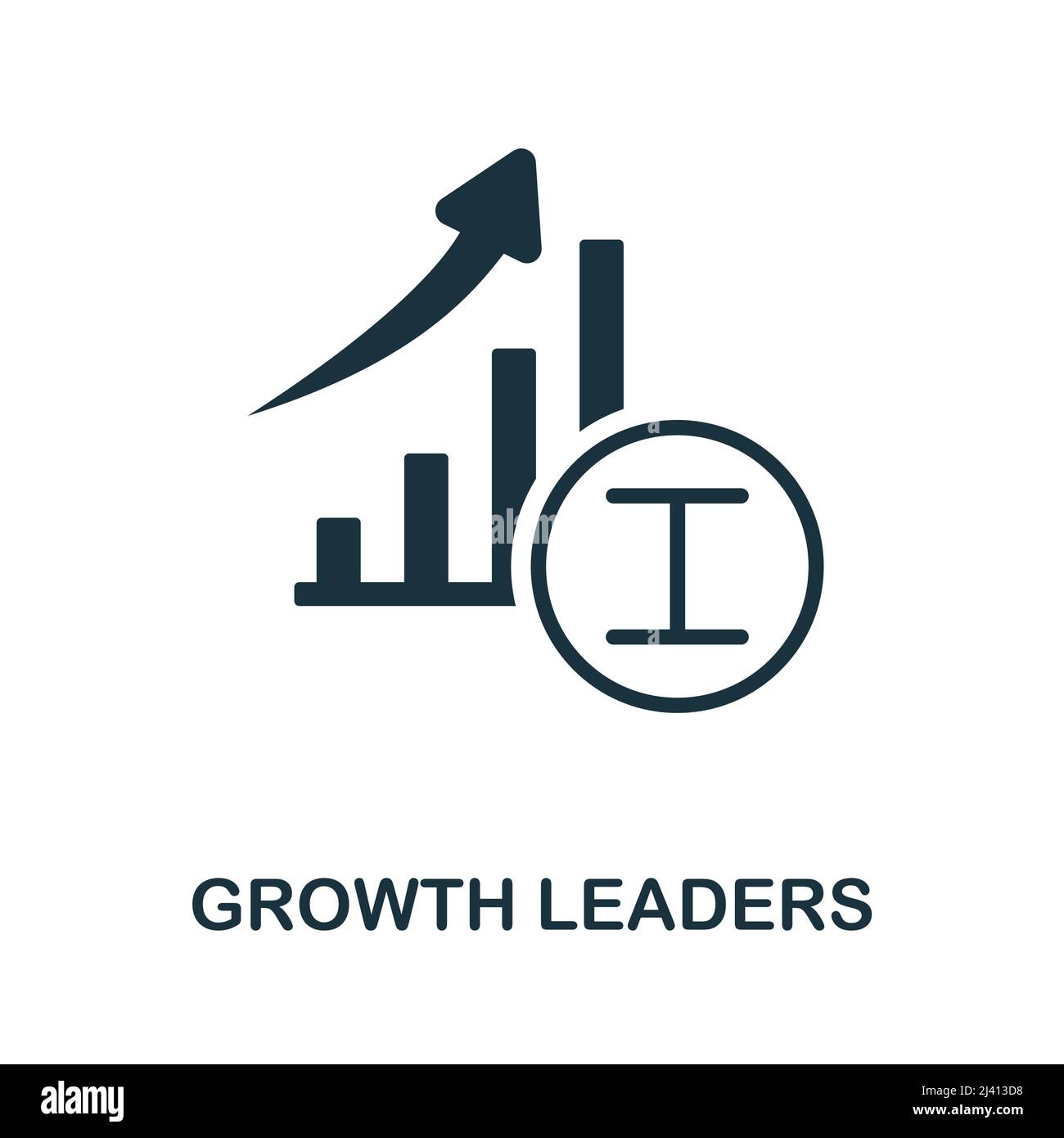 Growth Leaders icon. Monochrome simple Growth Leaders icon for ...