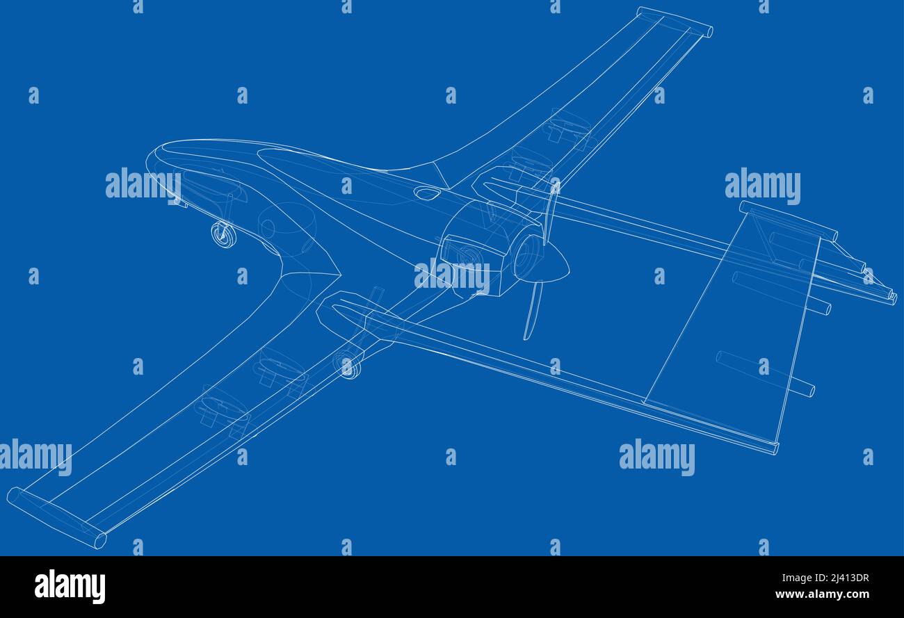 Predator drone blueprint Stock Vector Images - Alamy