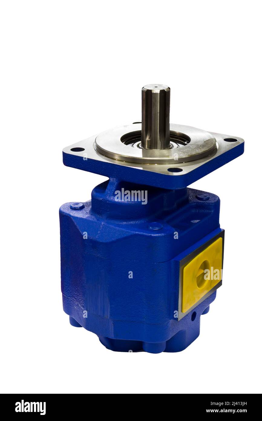 Blue industrial pump ; isolated white background Stock Photo - Alamy