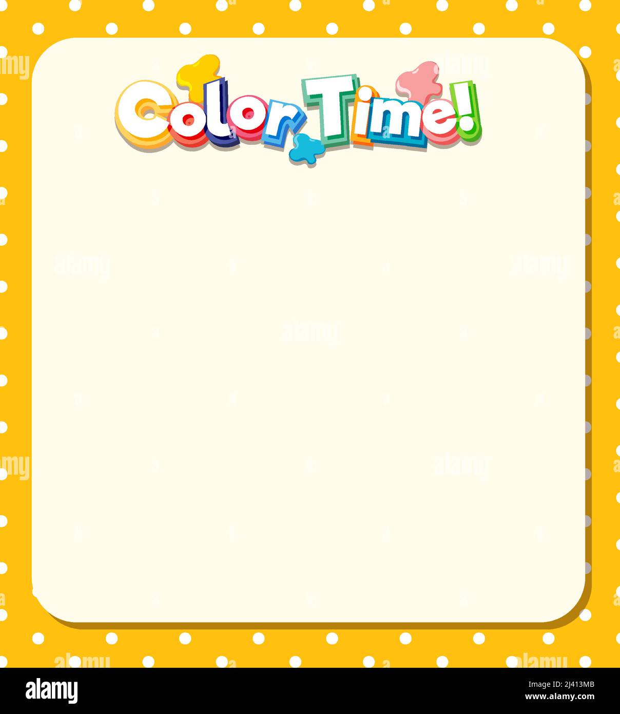 Cute blank yellow color border for worksheet illustration Stock Vector ...