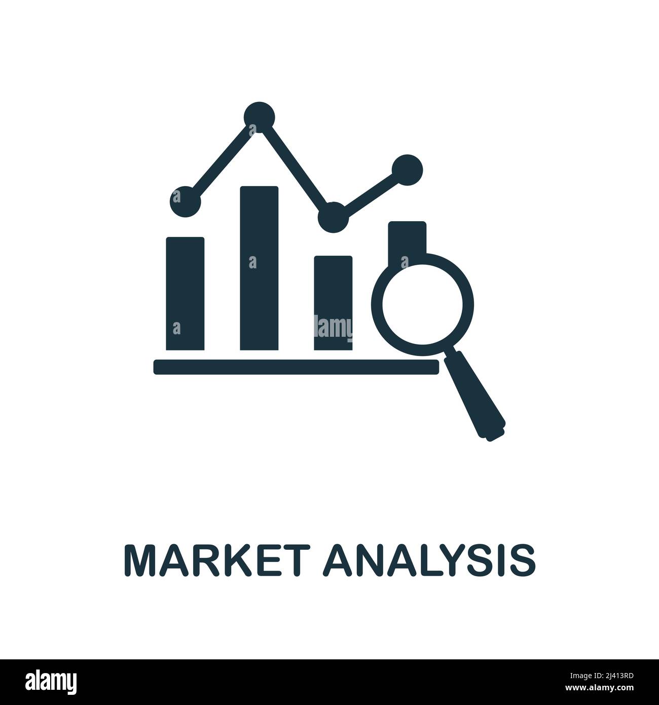 Market Analysis icon. Monochrome simple Market Analysis icon for ...