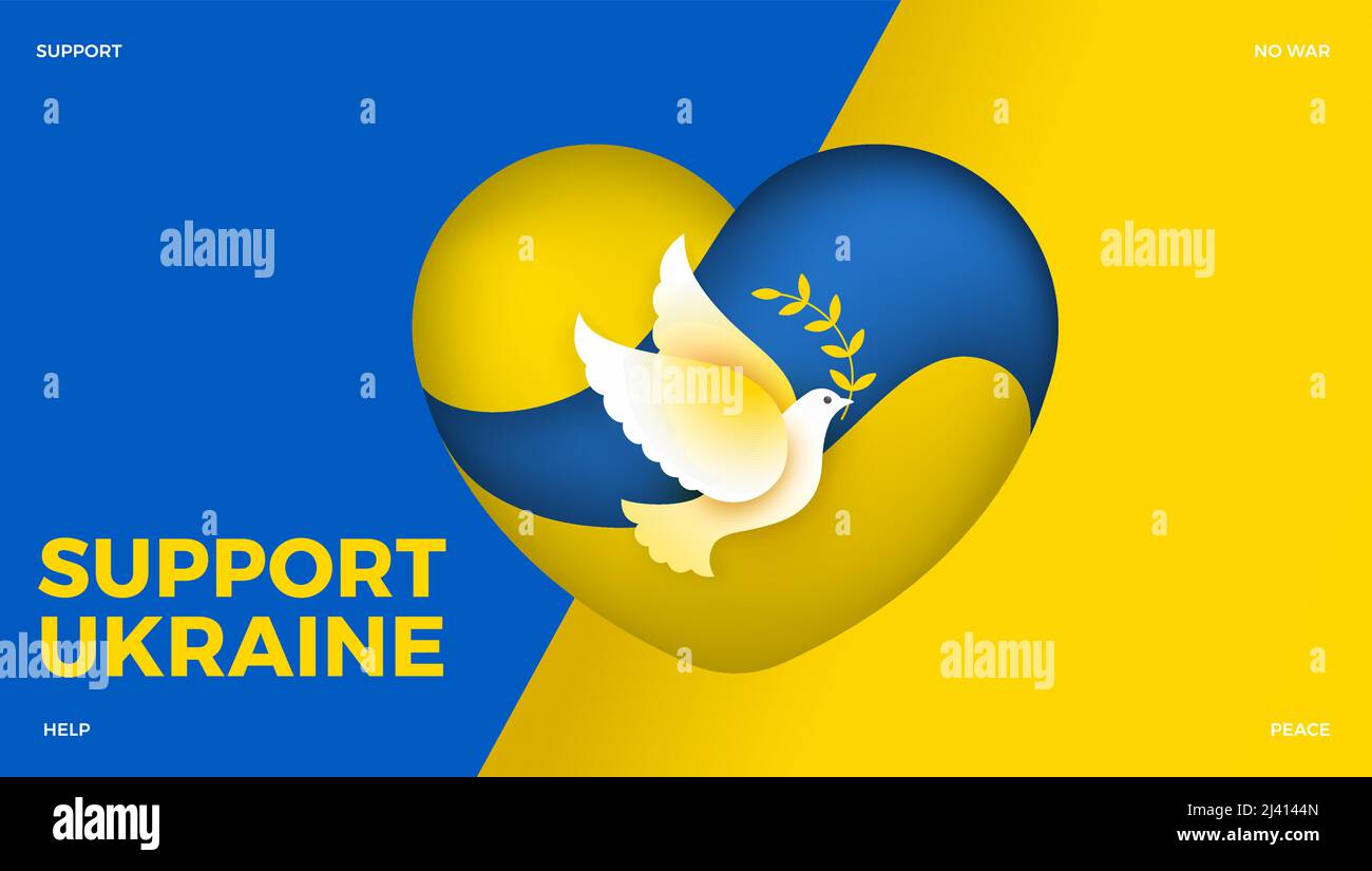 Support Ukraine background in yellow and blue colors - for Peace in ...