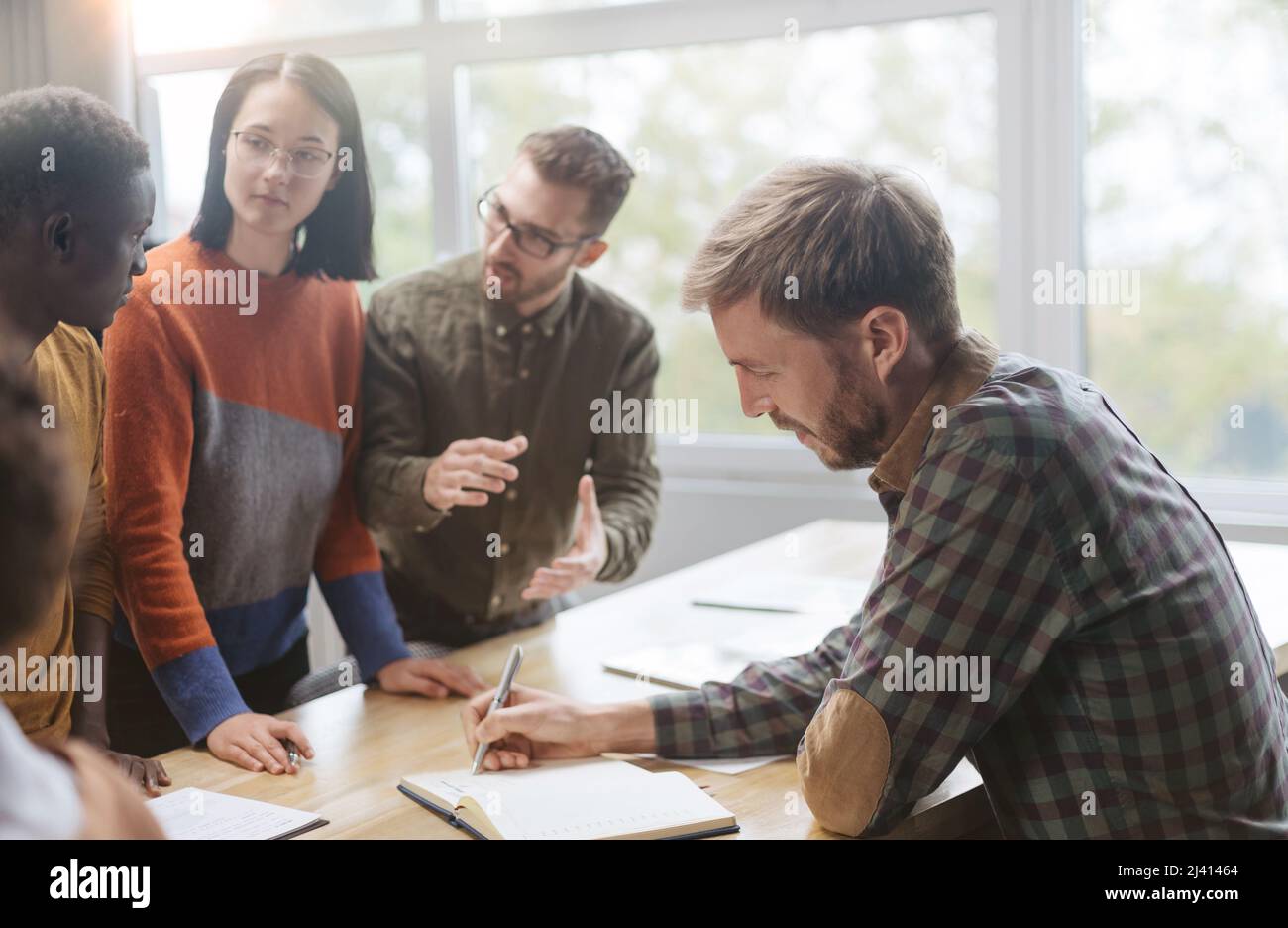 business team is working on a new project Stock Photo - Alamy