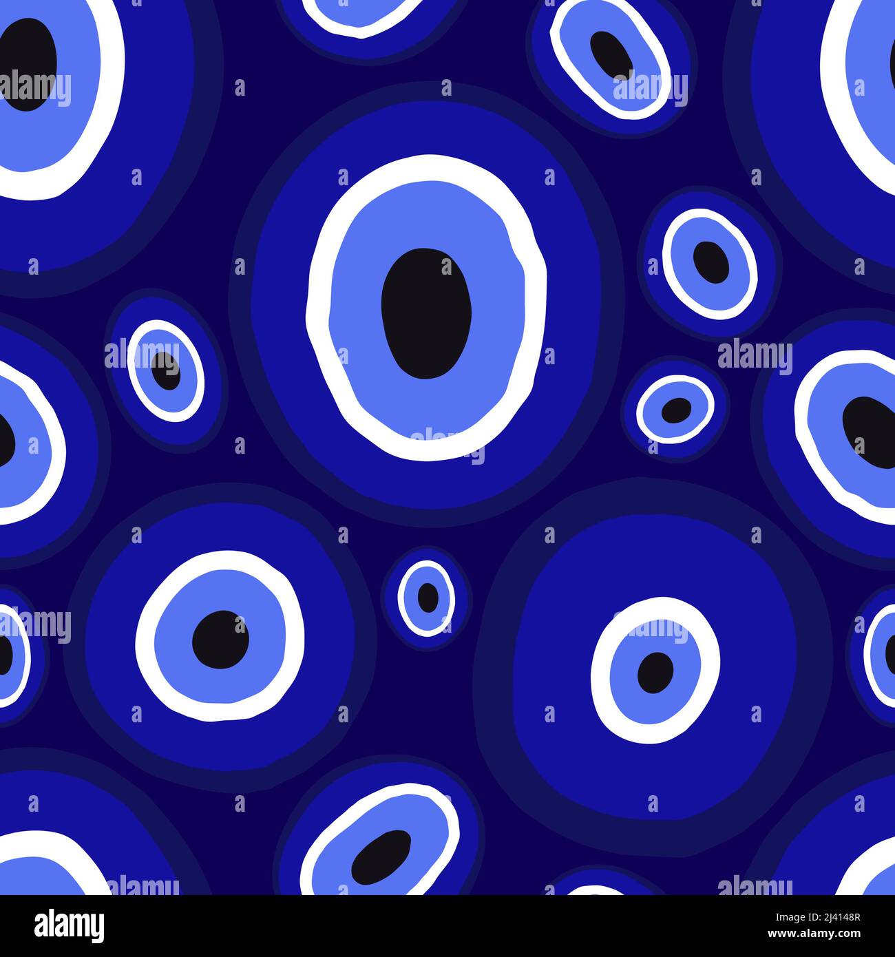 Summer seamless magic evil eye pattern for fabrics and packaging and ...