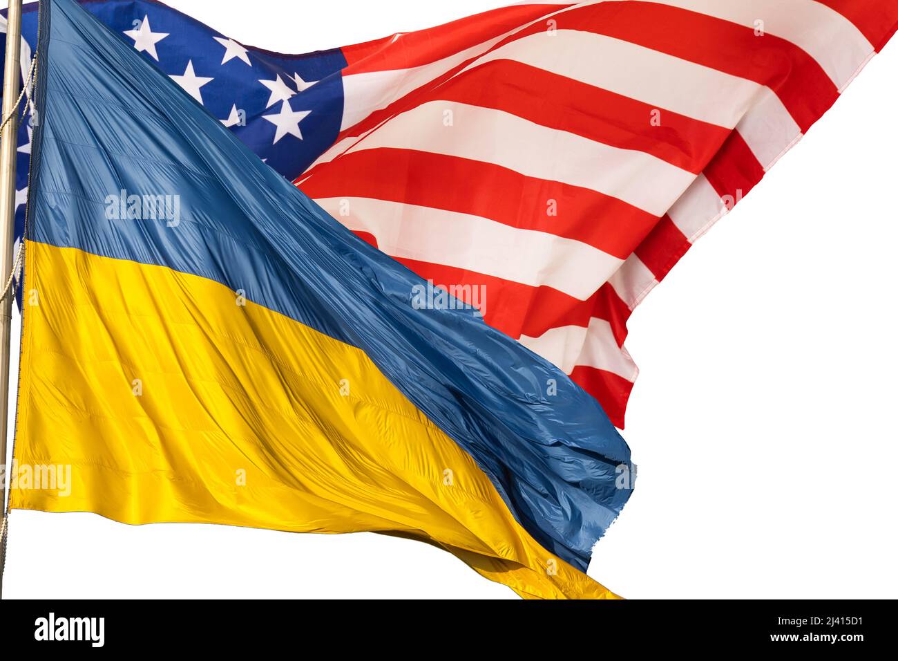 flag of Ukraine and the United States of America Stock Photo - Alamy
