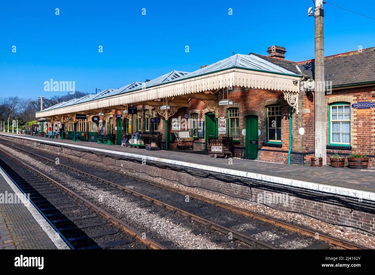 Station platform at Sheringham station, North Norfolk Railway – The ...